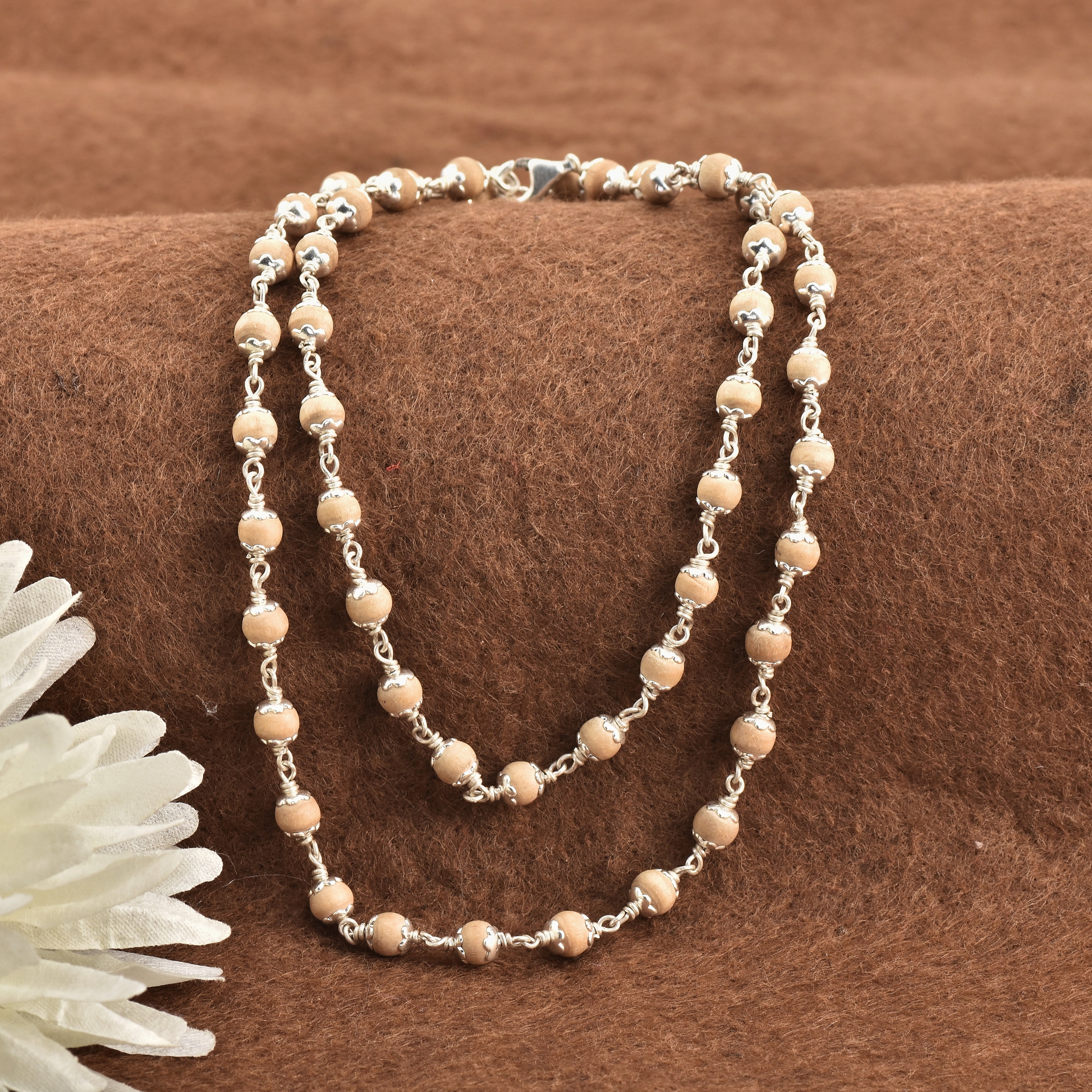 Silver Tulsi Beads Mala by Silveristhan – Original Tulsi Beads